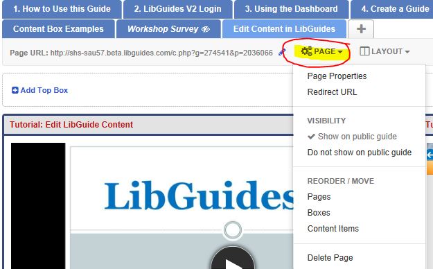 8. Edit Content in LibGuides - How to Create a LibGuide: LibGuide 101 ...