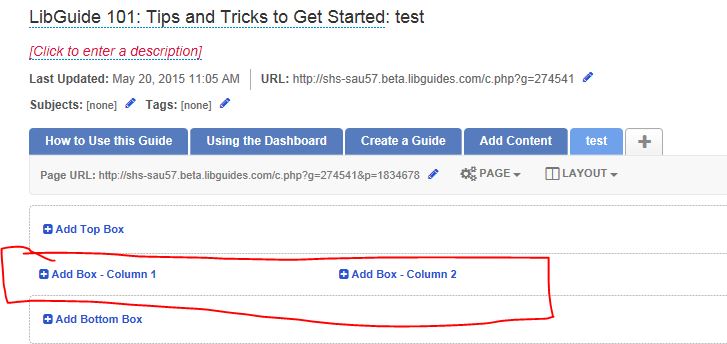6. Add Box (Content) - How to Create a LibGuide: LibGuide 101 - SSD ...