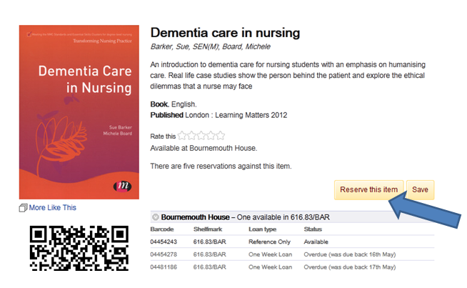 Reserve a book - Introduction to the Library - LibGuides at Bournemouth ...