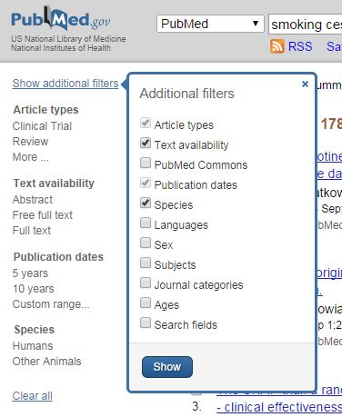 Filters - A roadmap for searching literature in PubMed - LibGuides at VU Amsterdam