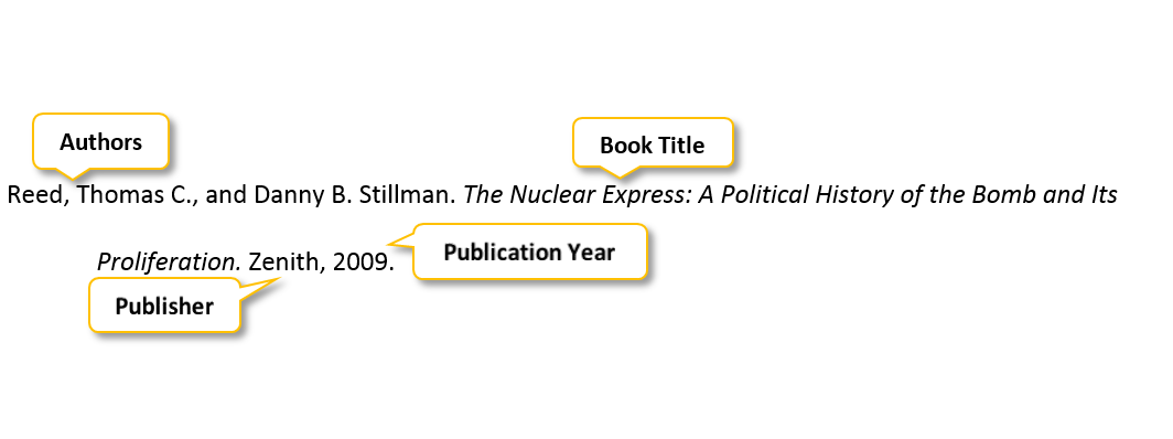 Book Or E book MLA Style Research Citation Class Guides At 
