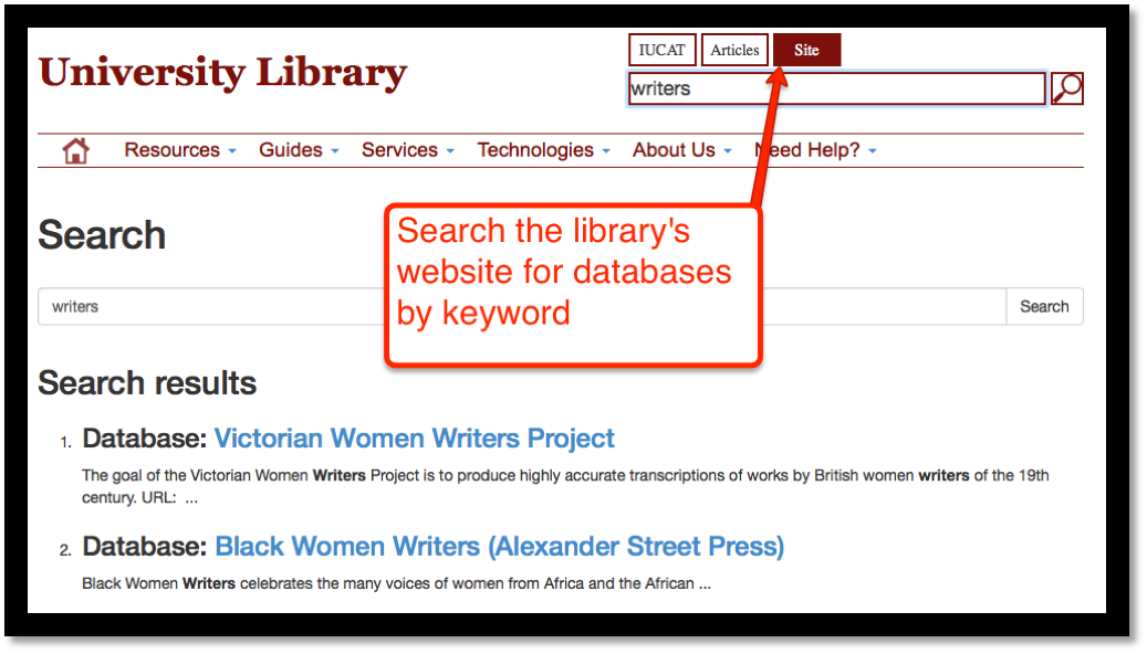Databases & Articles - ENG L: Graduate Research - LibGuides at Indiana ...