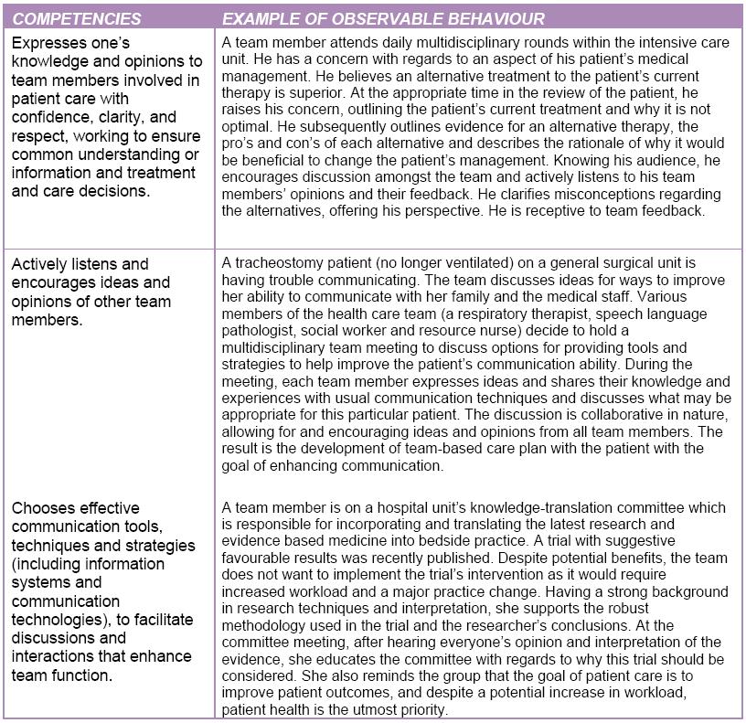 Interprofessional Communication - Interprofessional Collaboration Competency (IPC-C) Framework ...