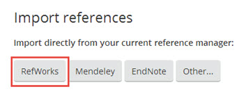 Getting Your Existing References Into RefWorks - RefWorks - Reference ...