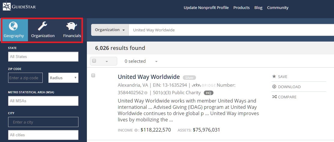 Instructions for Downloading Organization and Financial Data - Business ...