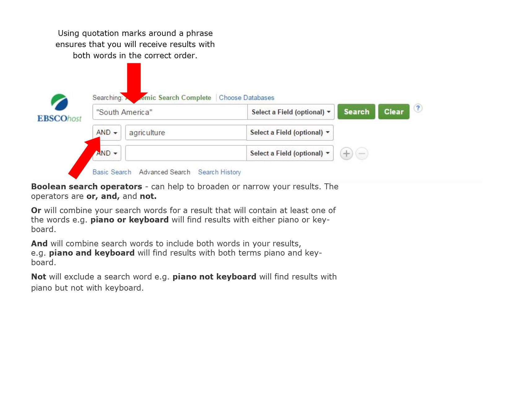 Searching Basics - Searching Databases - LibGuides at Spoon River College