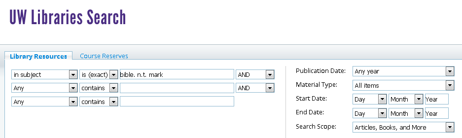 Biblical Studies - Christianity - Library Guides at University of ...