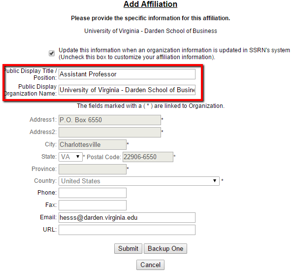 Editing your Profile - Scholarly Publications: Creating and Maintaining ...