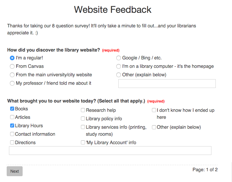Website Feedback Survey Template