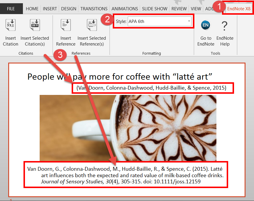 Using EndNote In PowerPoint EndNote Desktop FAQs And Tips Subject Guides At Federation 
