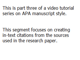 APA Style Tutorials - Video Tutorials - LibGuides at Hagerstown ...