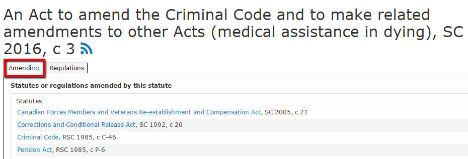 Finding Federal Legislation - Canadian Law - Library Guides at ...