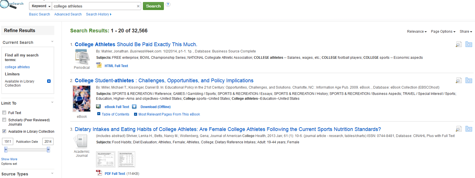 Home - OneSearch Help - SU Library at Stevenson University