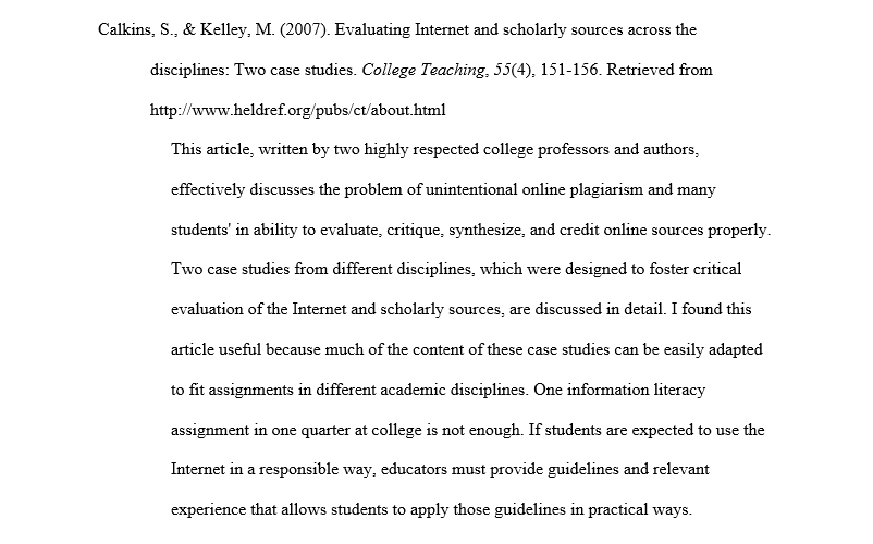 Annotated Bibliography APA 6th Edition Guide RasGuides At Rasmussen 