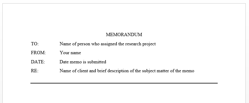 How Do I Create A Legal Memo What Are The Parts What Does One Look 