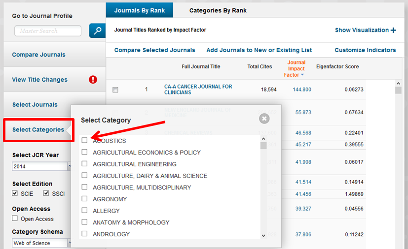 Com buscar en JCR - Journal Citation Reports - BiblioGuies at ...