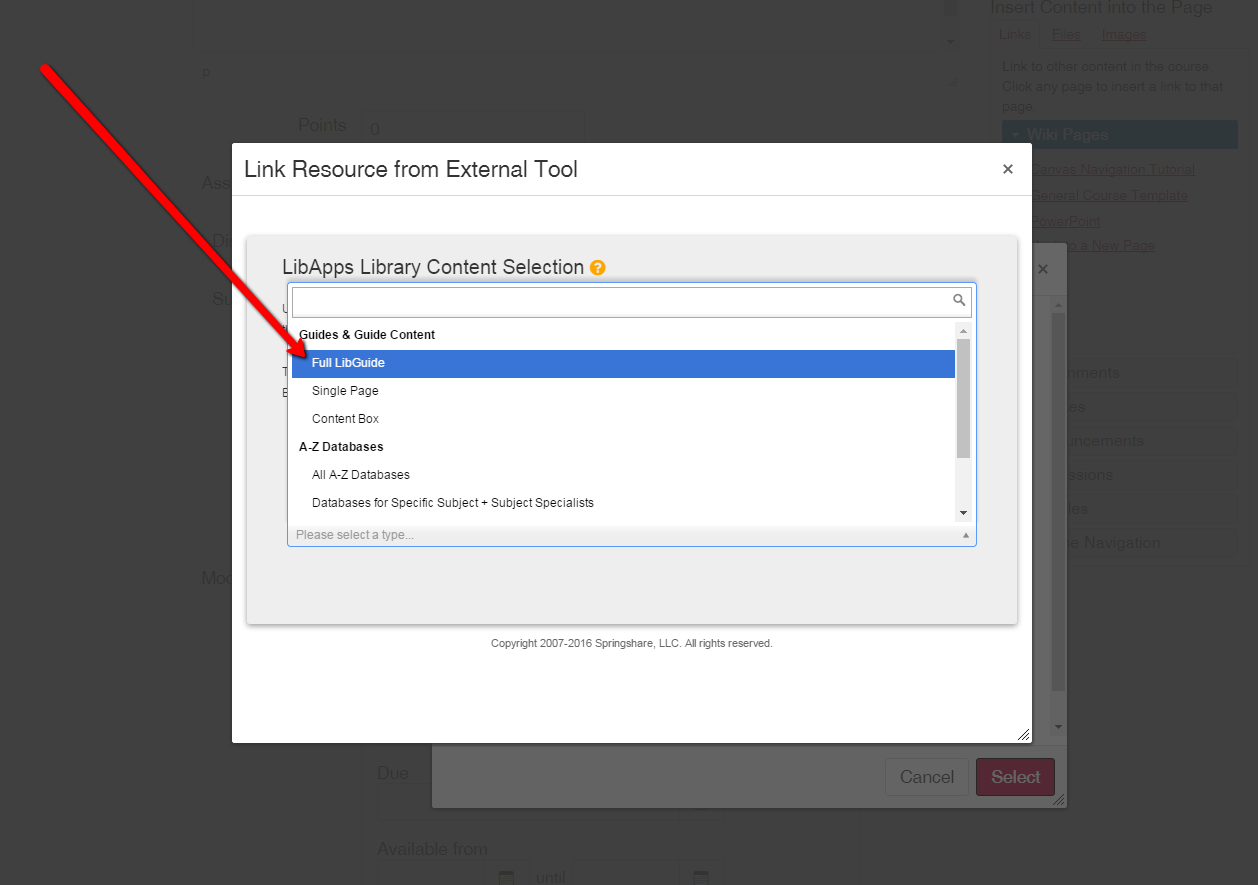 Embed a LibGuide - JET integrations in Canvas - LibGuides at Molloy College