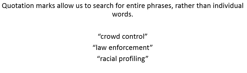 Search Strategies - Law Enforcement - Research Guides at Northwestern ...