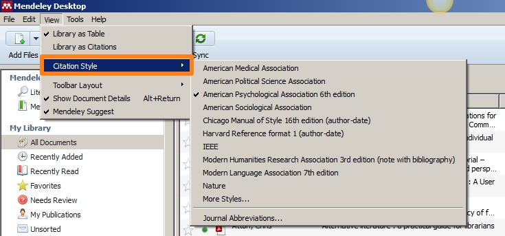 Mendeley Change Citation Style Vseracrazy
