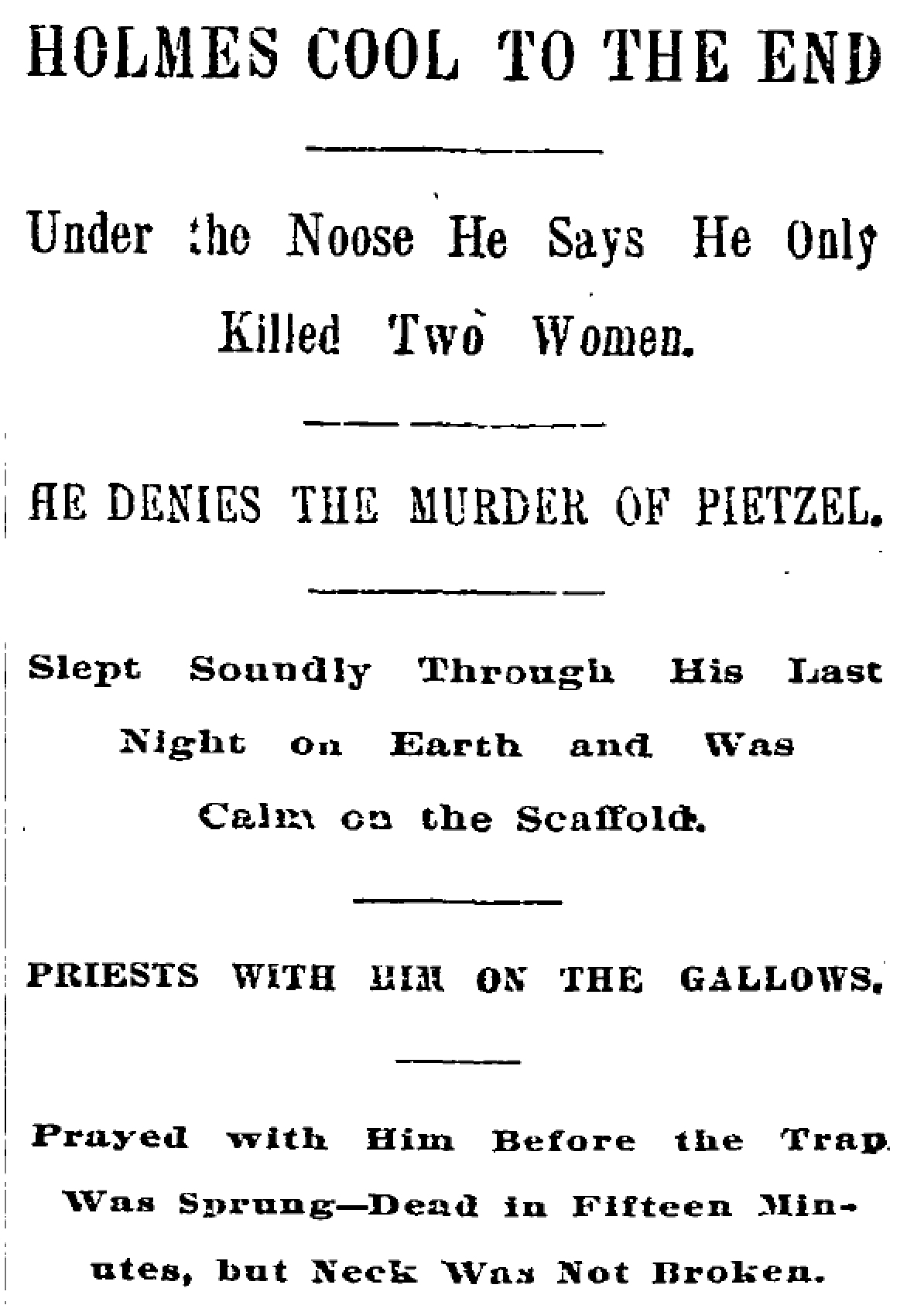 The Murders of H.H. Holmes - The Devil in the White City: Murder, Magic ...