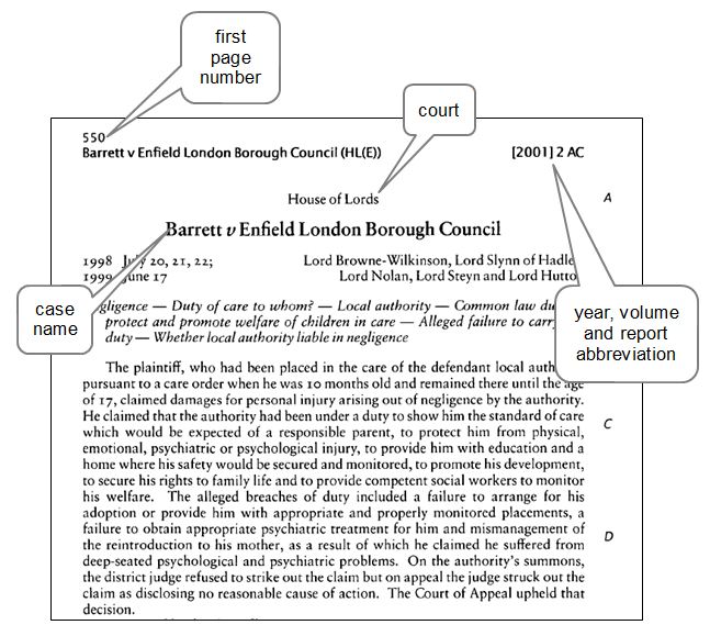 Law Report Referencing UK EU Law LibGuides At Bournemouth 