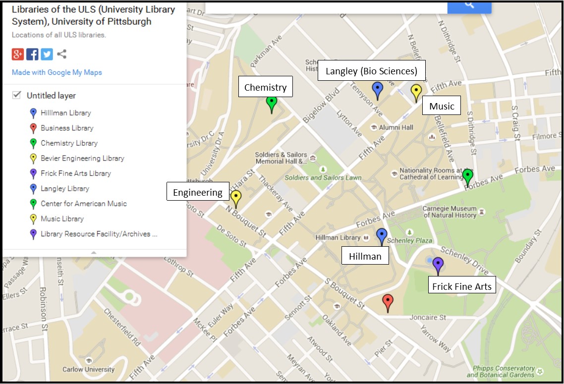 University Of Pittsburgh Map