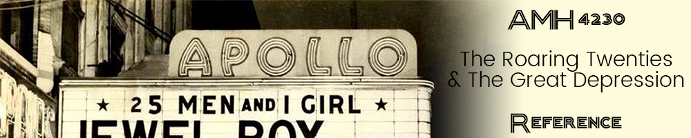 Reference - The Roaring Twenties and the Great Depression - FIU ...