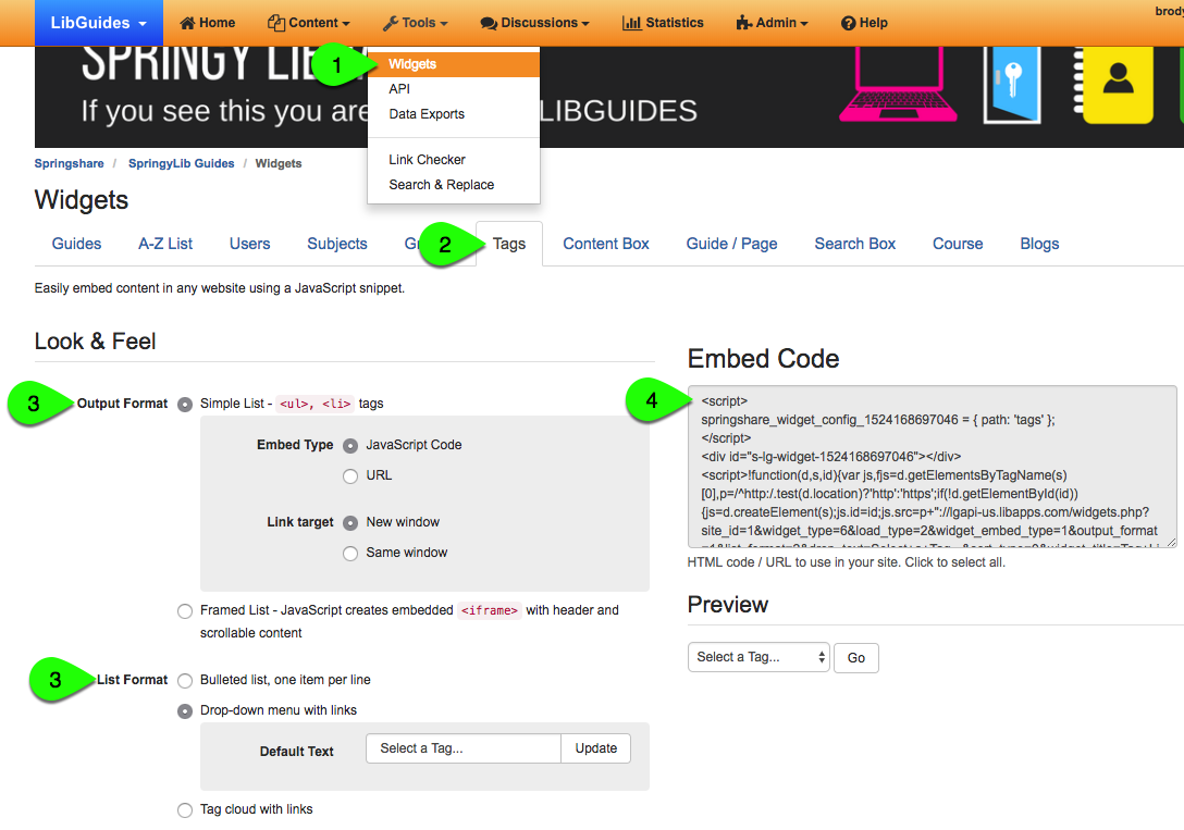 LibGuide Widgets - LibGuide Sustainability & Troubleshooting - FIU ...