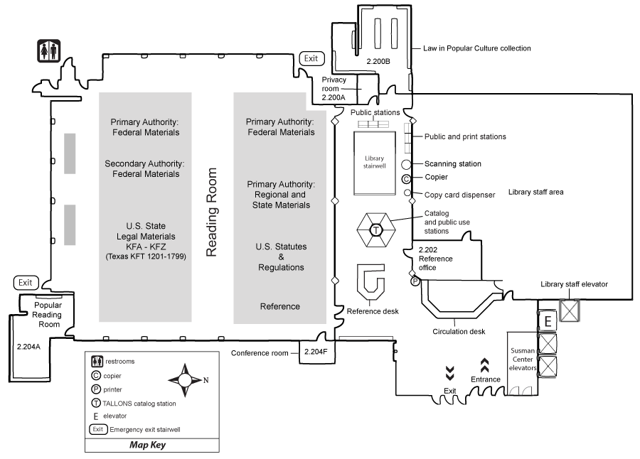 2nd Floor - Visiting the Library - Tarlton Law Library at Tarlton Law ...