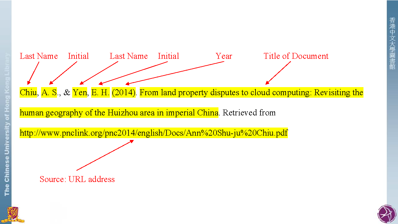 APA Style Citation Styles LibGuides At The Chinese University Of 