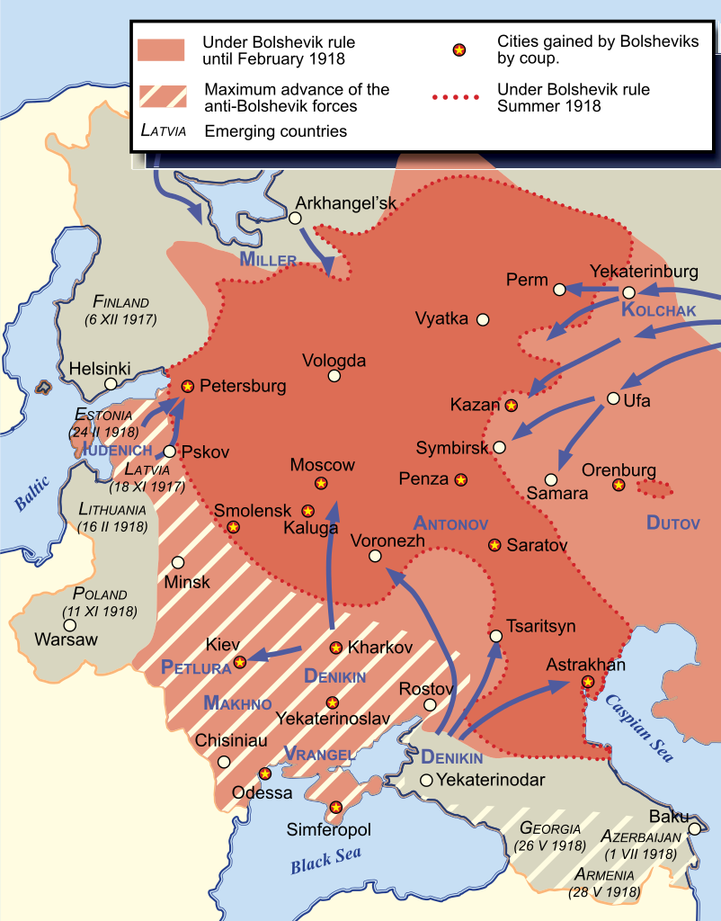 Russian Revolution 1917 Map