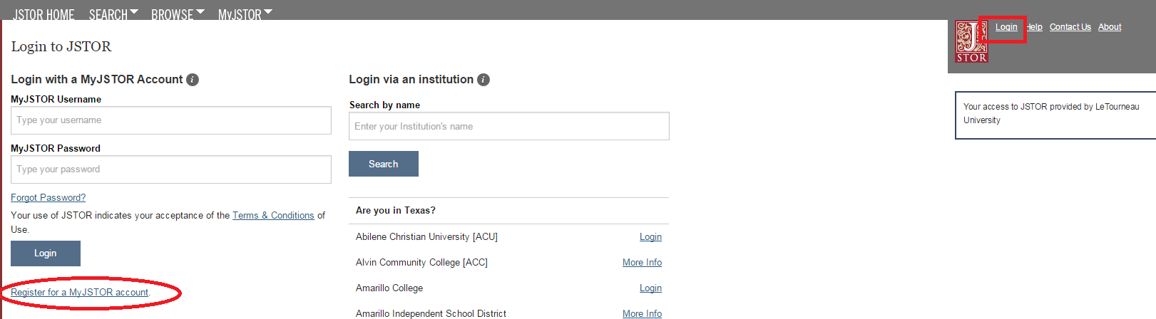 JSTOR - Database Tutorials - LibGuides at LeTourneau University