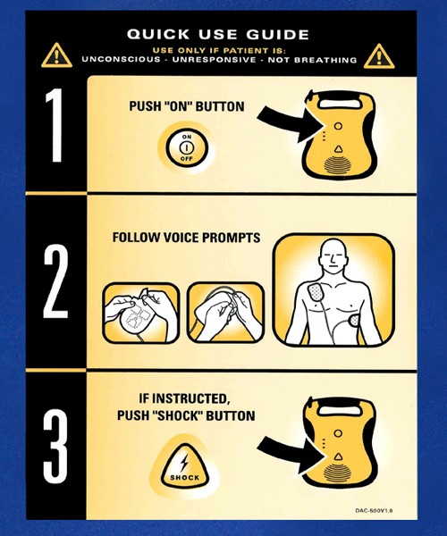Defibtech Lifeline AED Quick use card | LifeSavers, Inc.