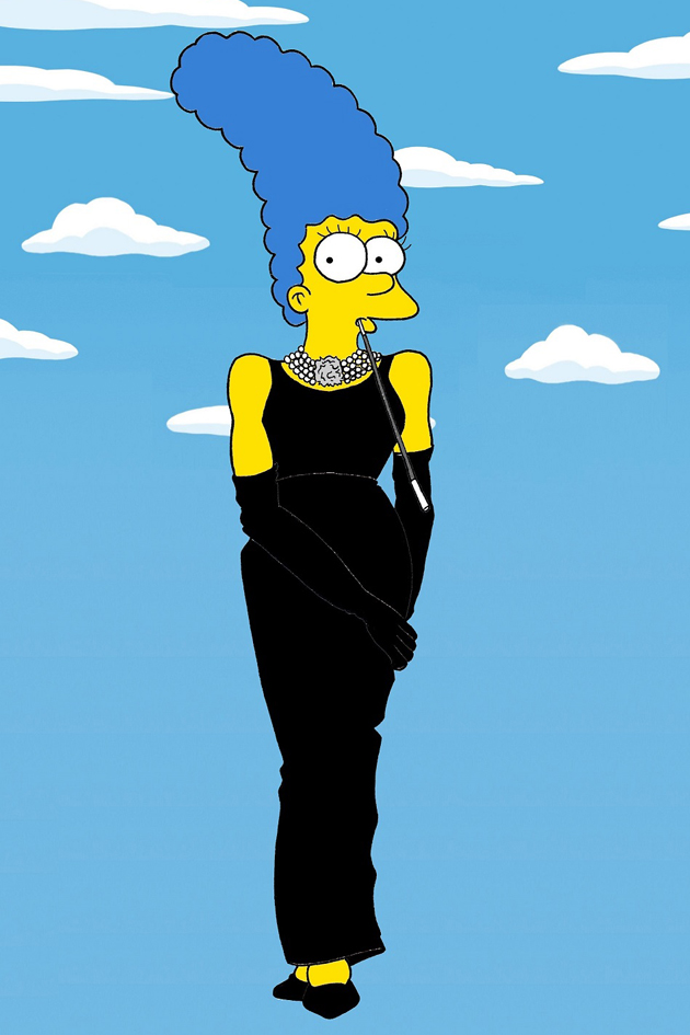 Marge Simpson vira Marilyn Monroe e Coco Chanel nas mãos de ilustrador