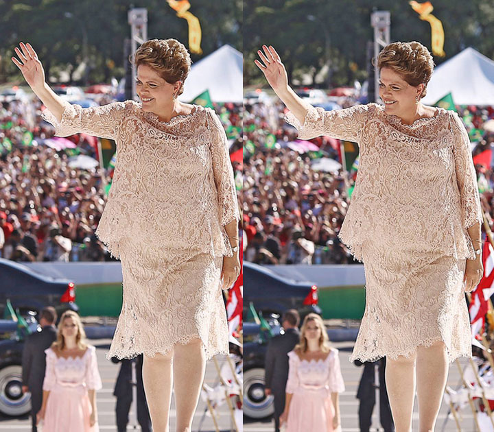 O look de Dilma Roussef na posse!