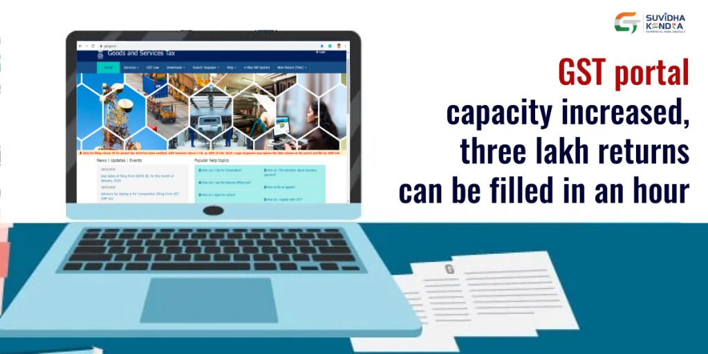 GST portal capacity increased, three lakh returns can be filled in an hour