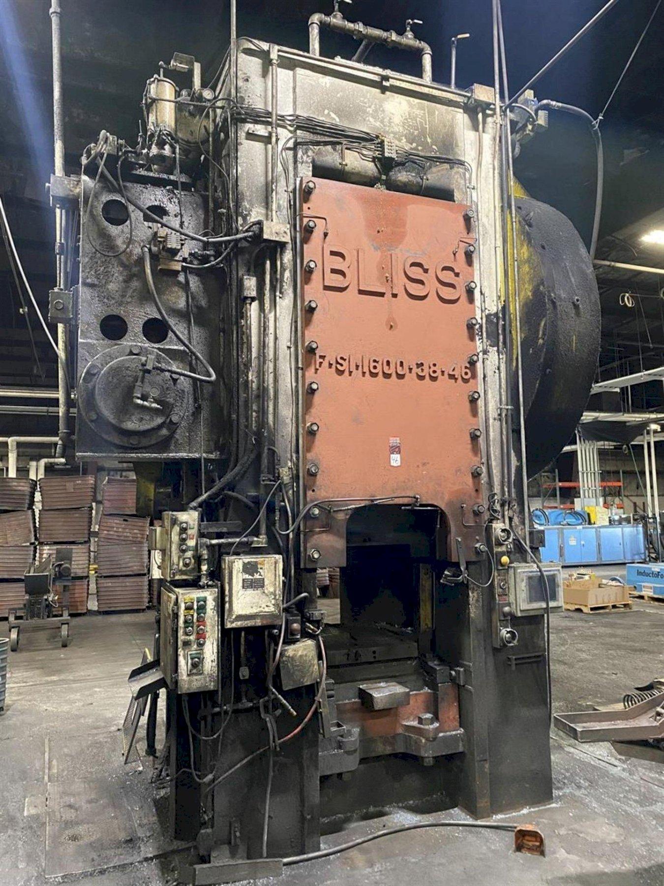 For Sale - 1600 TON BLISS MODEL F-S1-1600-38-46 FORING PRESS: STOCK ...