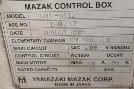 For Sale - MAZAK FMS-A612-22 TRANSFER SYSTEM WITH SHEET STORAGE TOWER ...