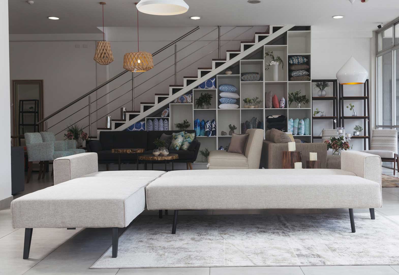 Modular sofá cama izquierdo pata metálica – LoftNoa