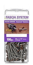 (99 Screws) Deckfast Fascia System 10 X 1-7/8” Chocolate (71) Epoxy Coated