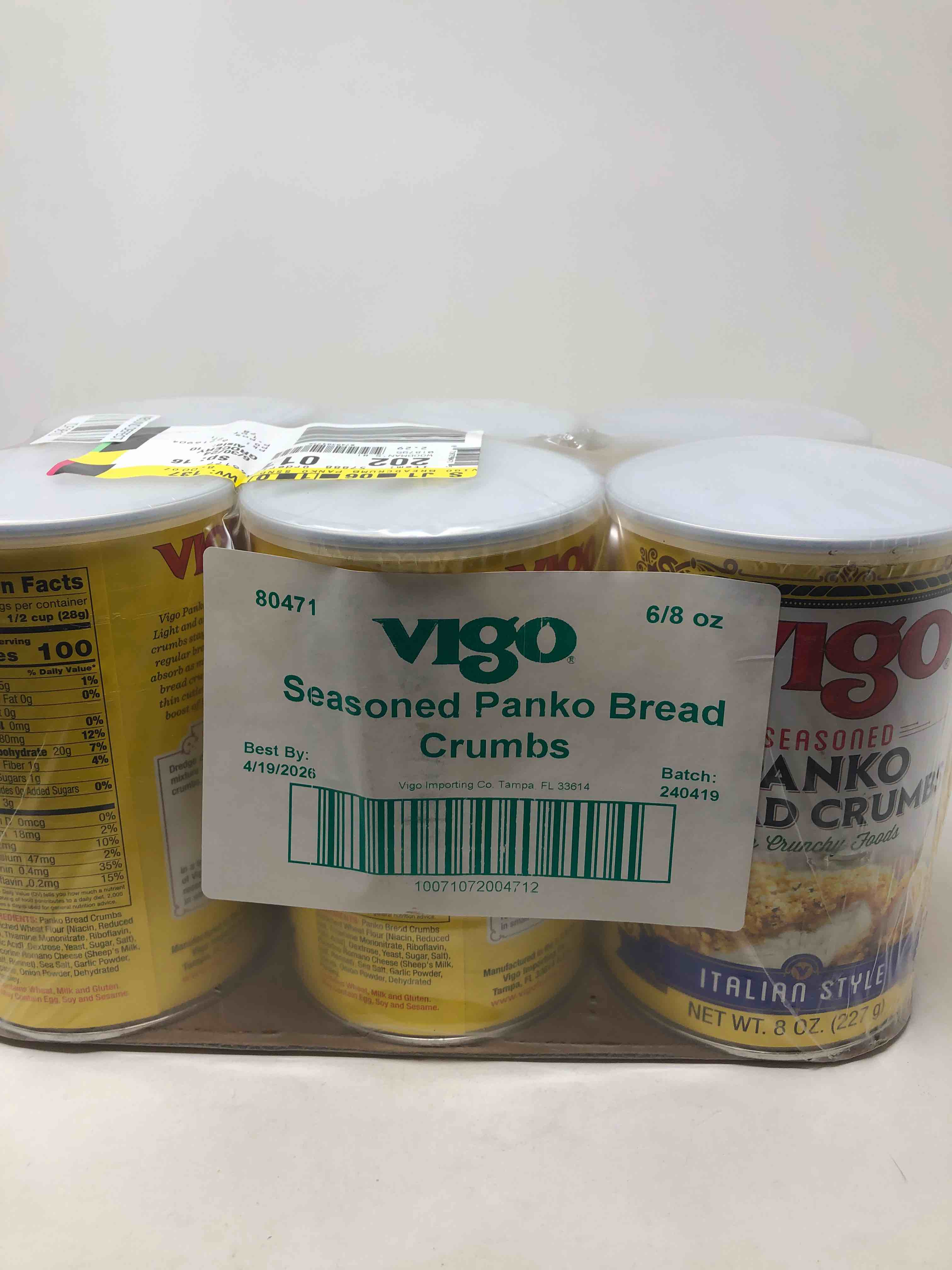 Vigo Seasoned Panko Bread Crumbs Italian Style