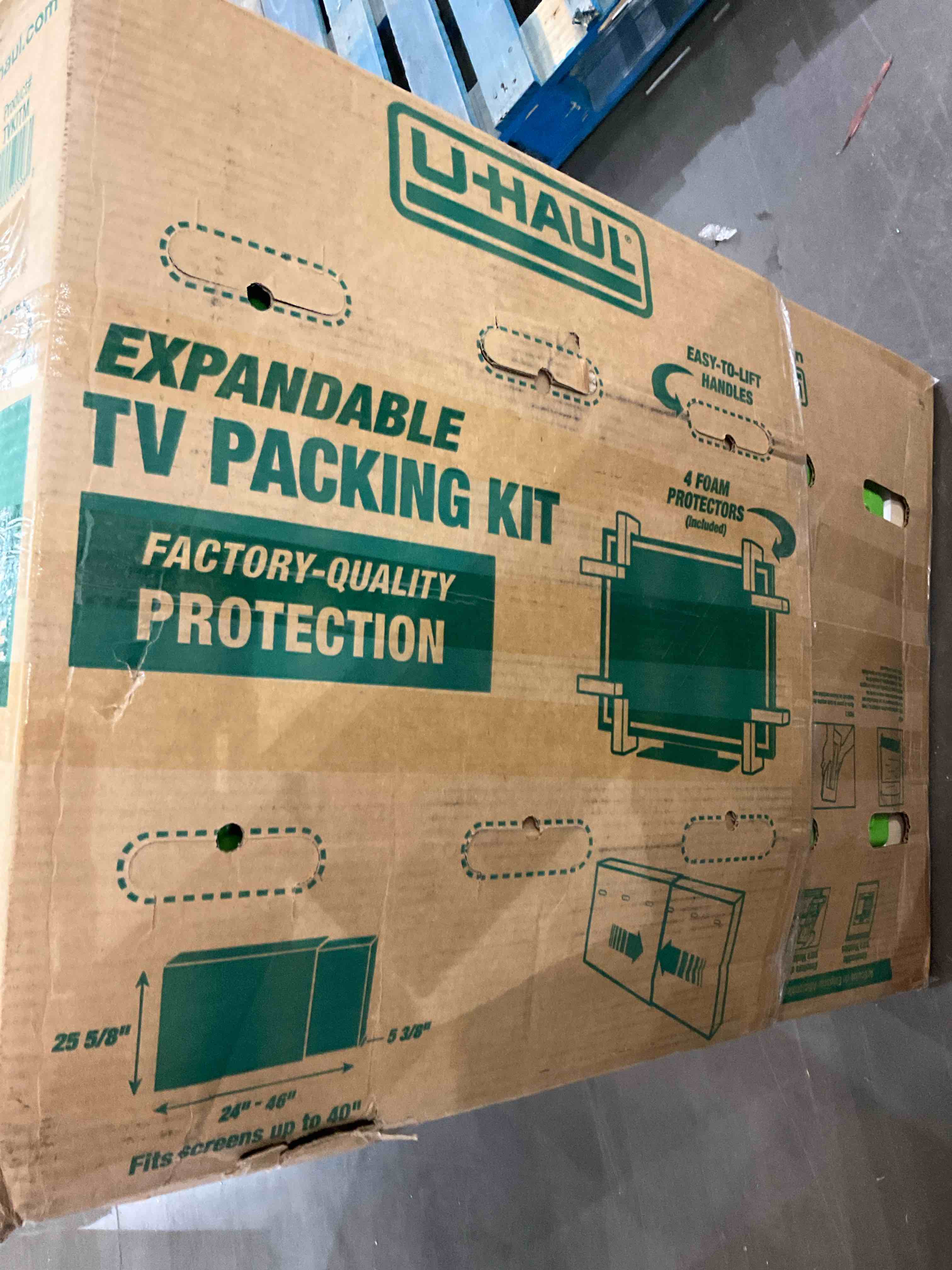 TV/Picture/Mirror Moving Boxes - 4 foam protectors holds tvs up to 40 ...