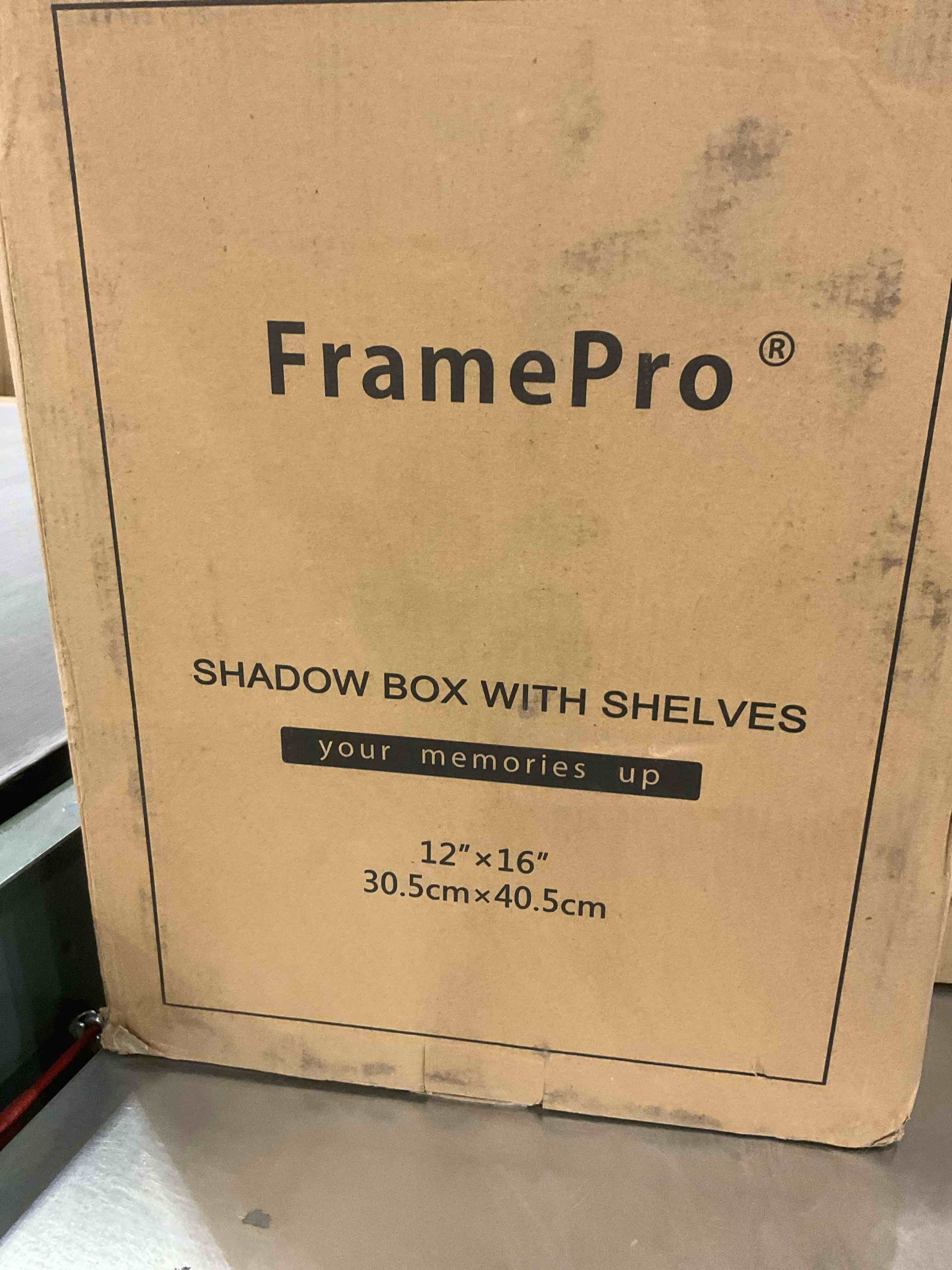 FramePro Shadow Box Frame with Removable Shelves, Deep Memory Box ...