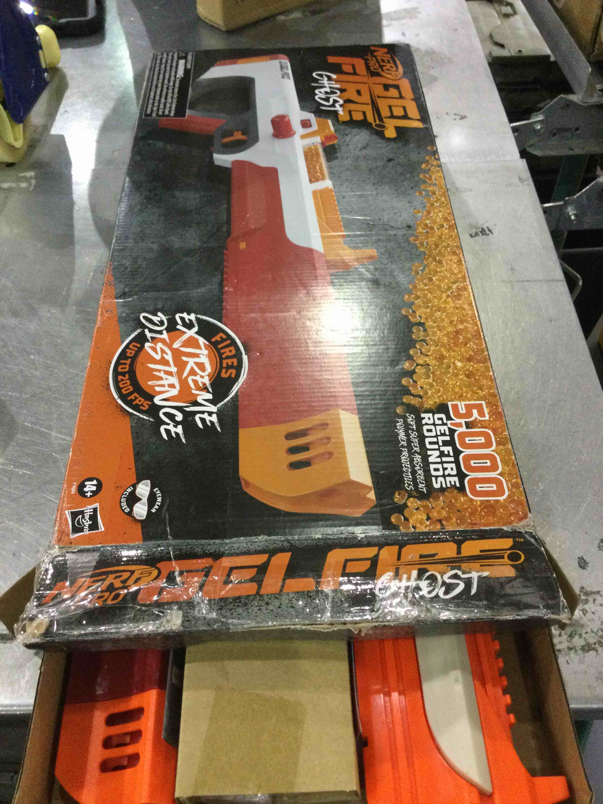 Nerf Pro Gelfire Ghost Bolt Action Blaster, Removable Boost Barrel ...