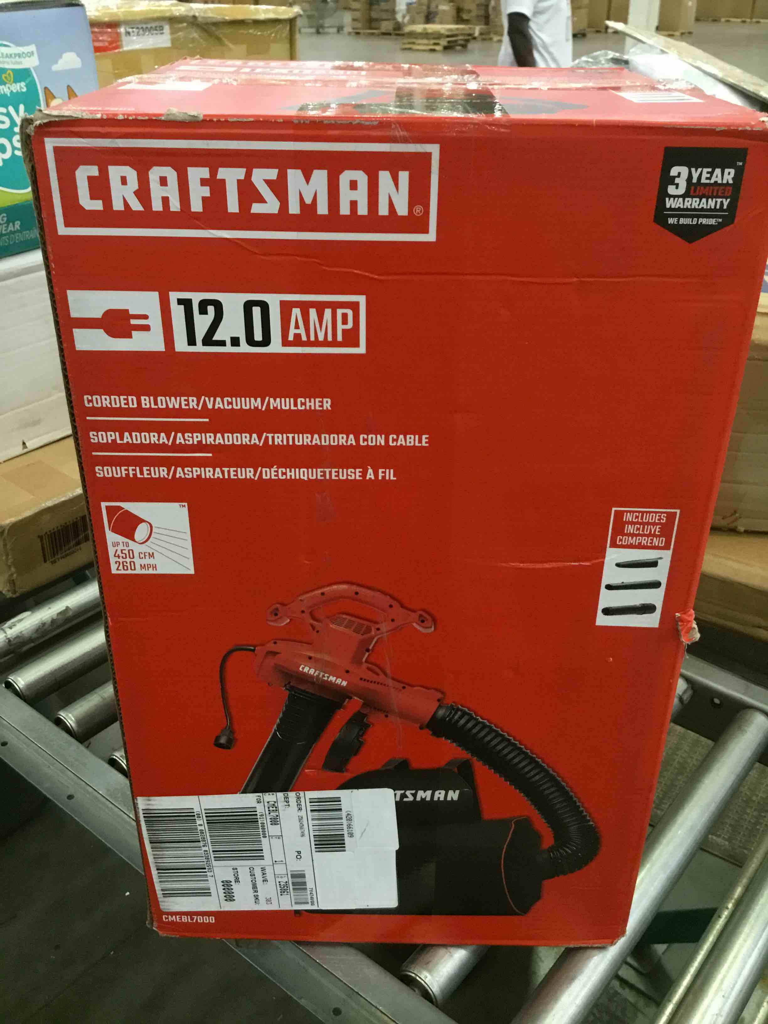 CRAFTSMAN 3-in-1 Leaf Blower, Leaf Vacuum and Mulcher, Up to 260 MPH ...