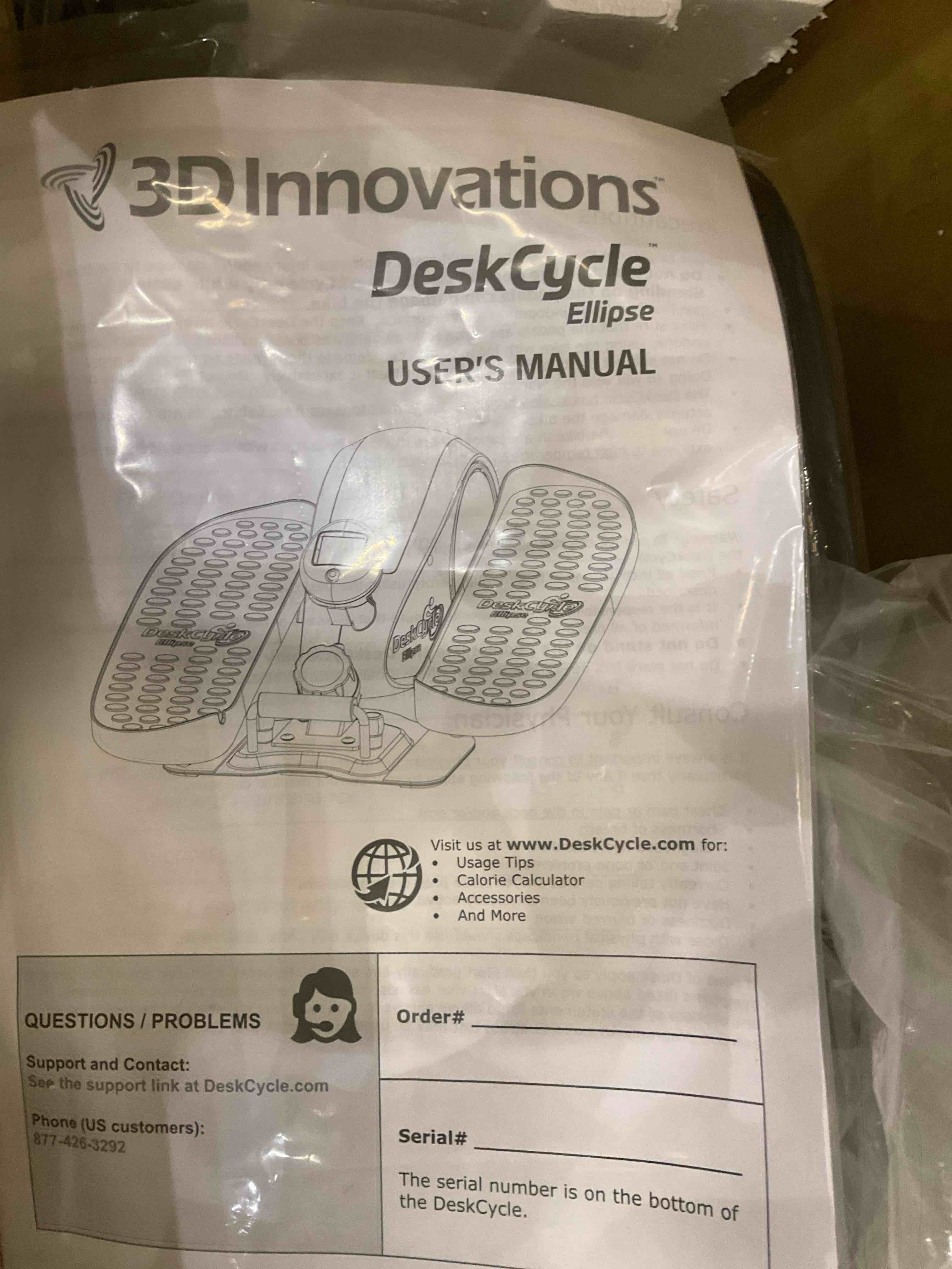 DeskCycle Ellipse Under Desk Elliptical Machine, Compact Mini Seated ...