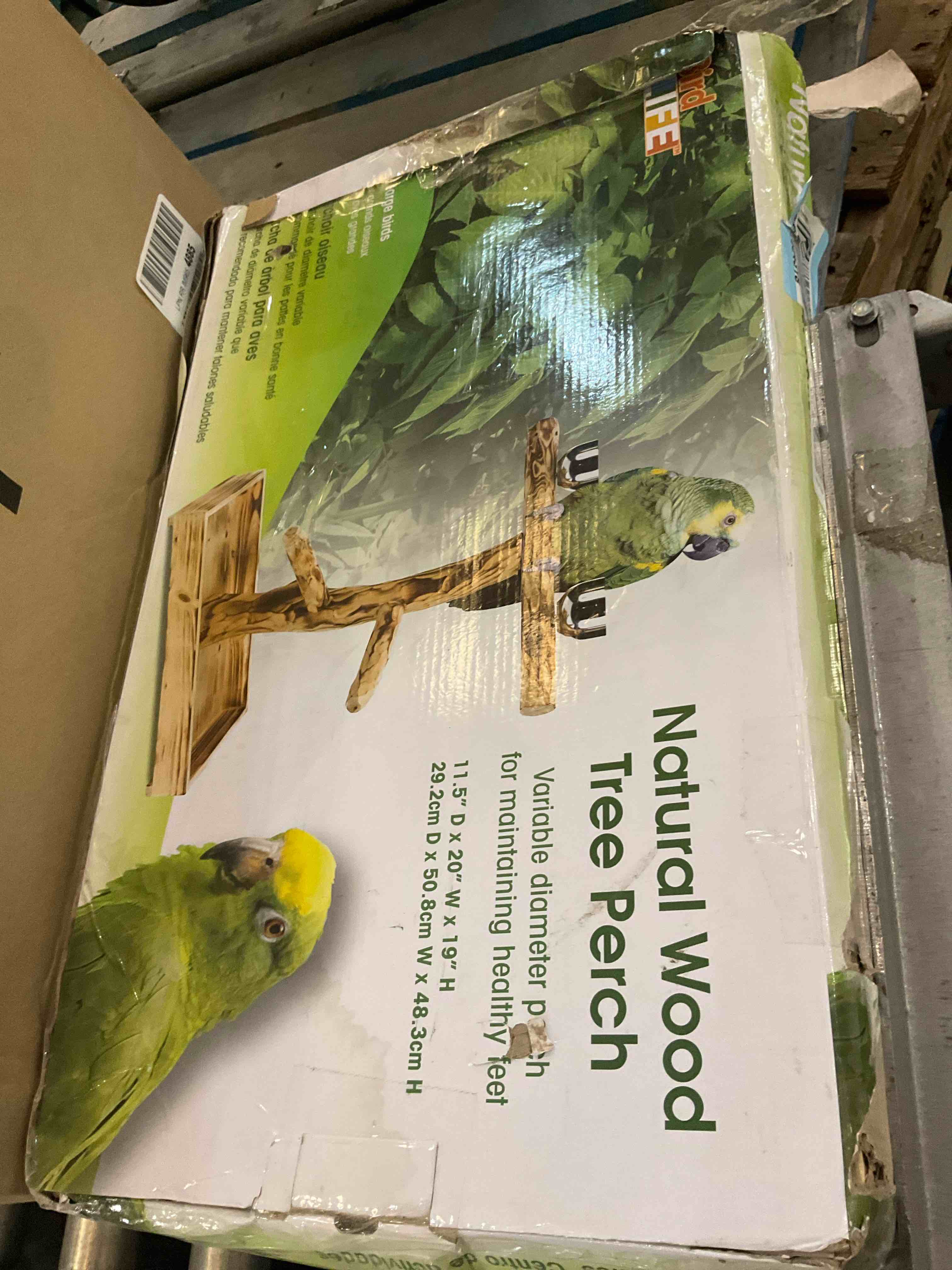 PENN-PLAX Bird-Life Natural Wood Tree Perch for Large Birds and Parrots ...