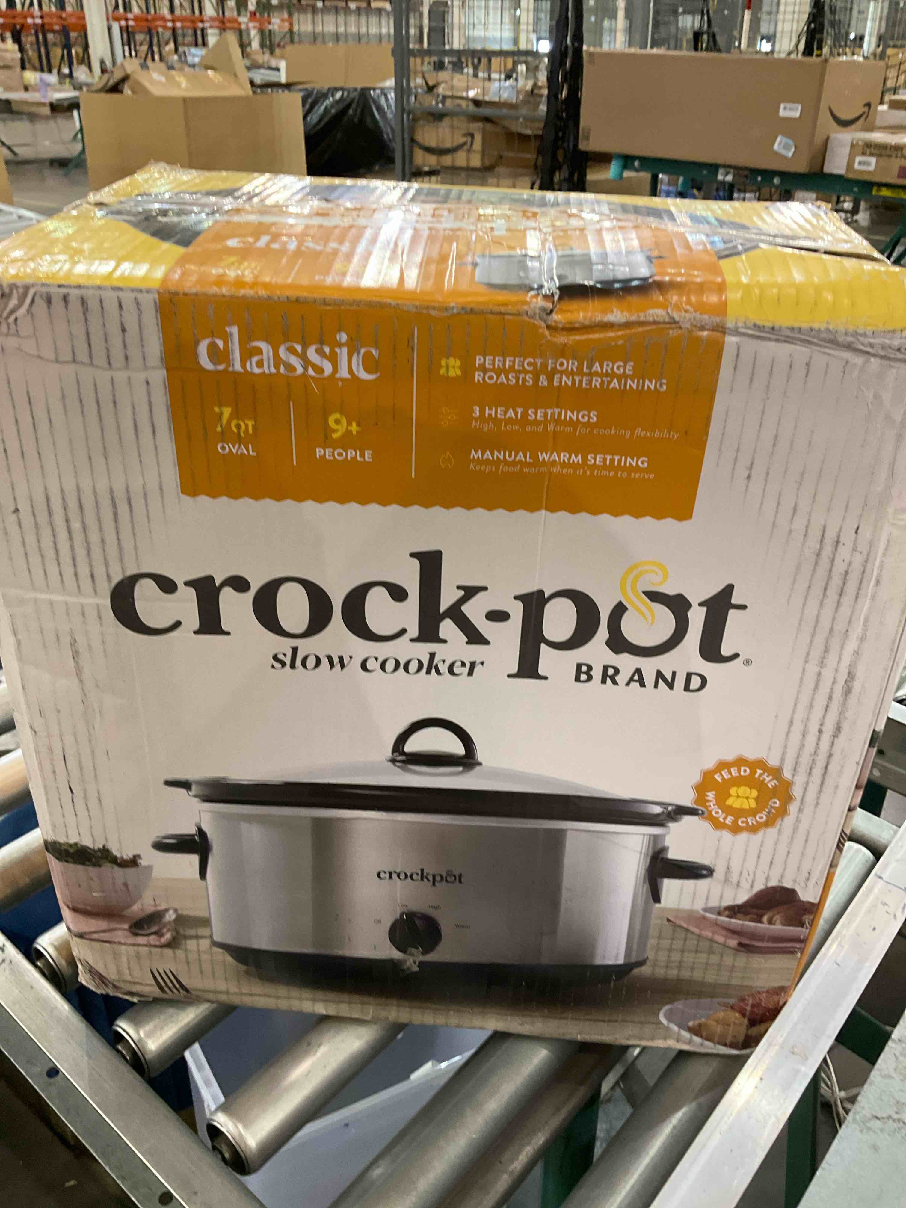 Crock-Pot 7 Quart Oval Manual Slow Cooker, Stainless Steel (SCV700-S-BR), Versatile Cookware for ...