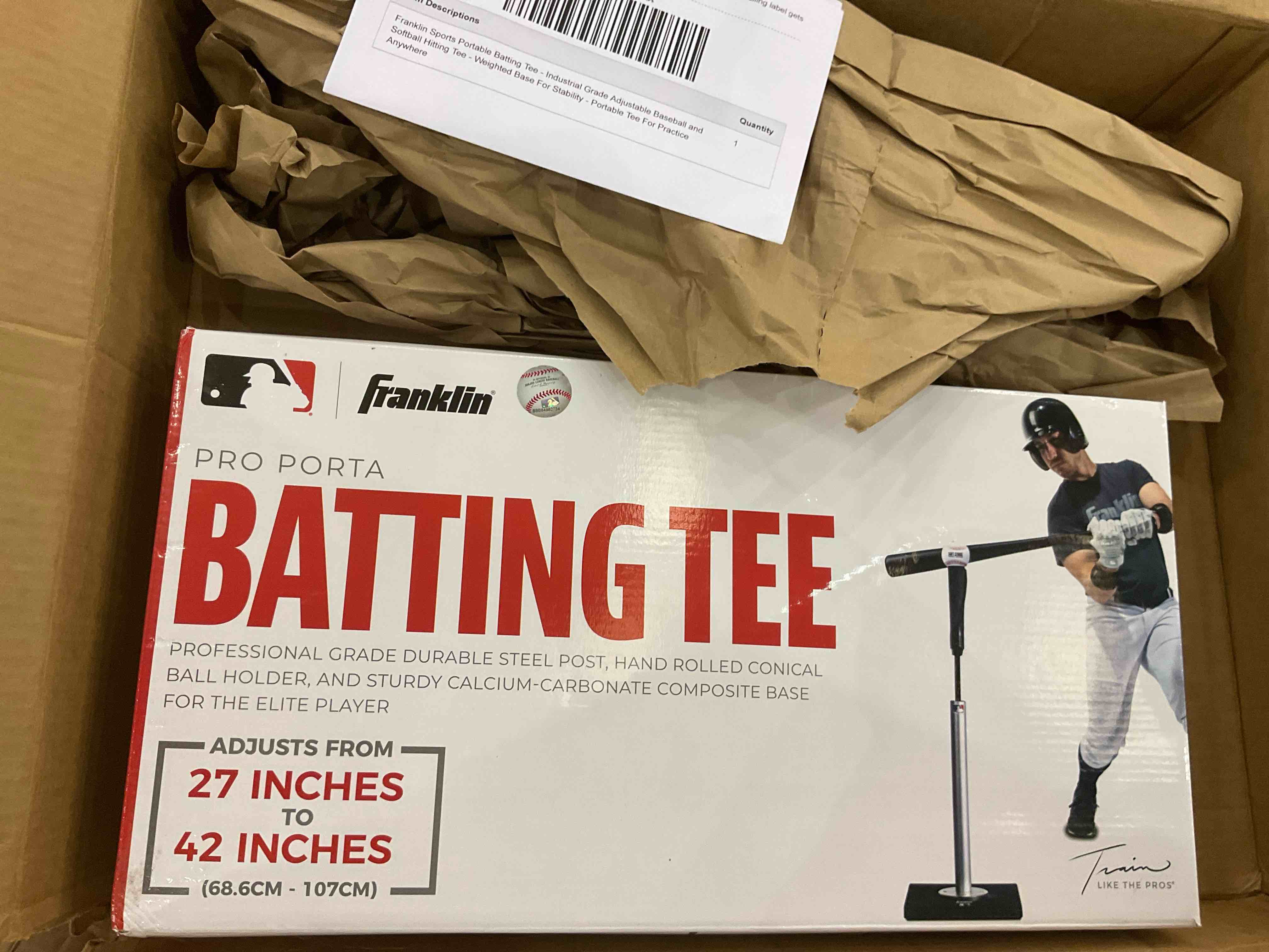 Franklin Sports Baseball,Softball Batting Tee-MLB Pro Porta Hitting Tee ...