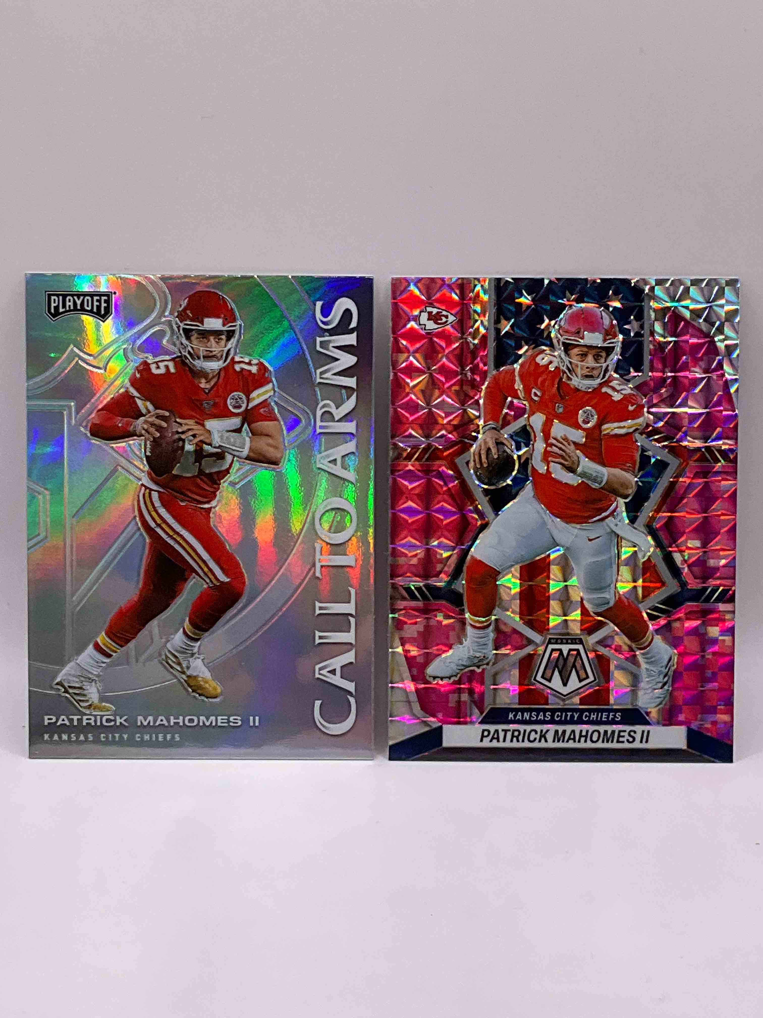 Mahomes Bundle! 2020 Patrick Mahomes Playoff Prizm Card & 2022 Mosaic ...